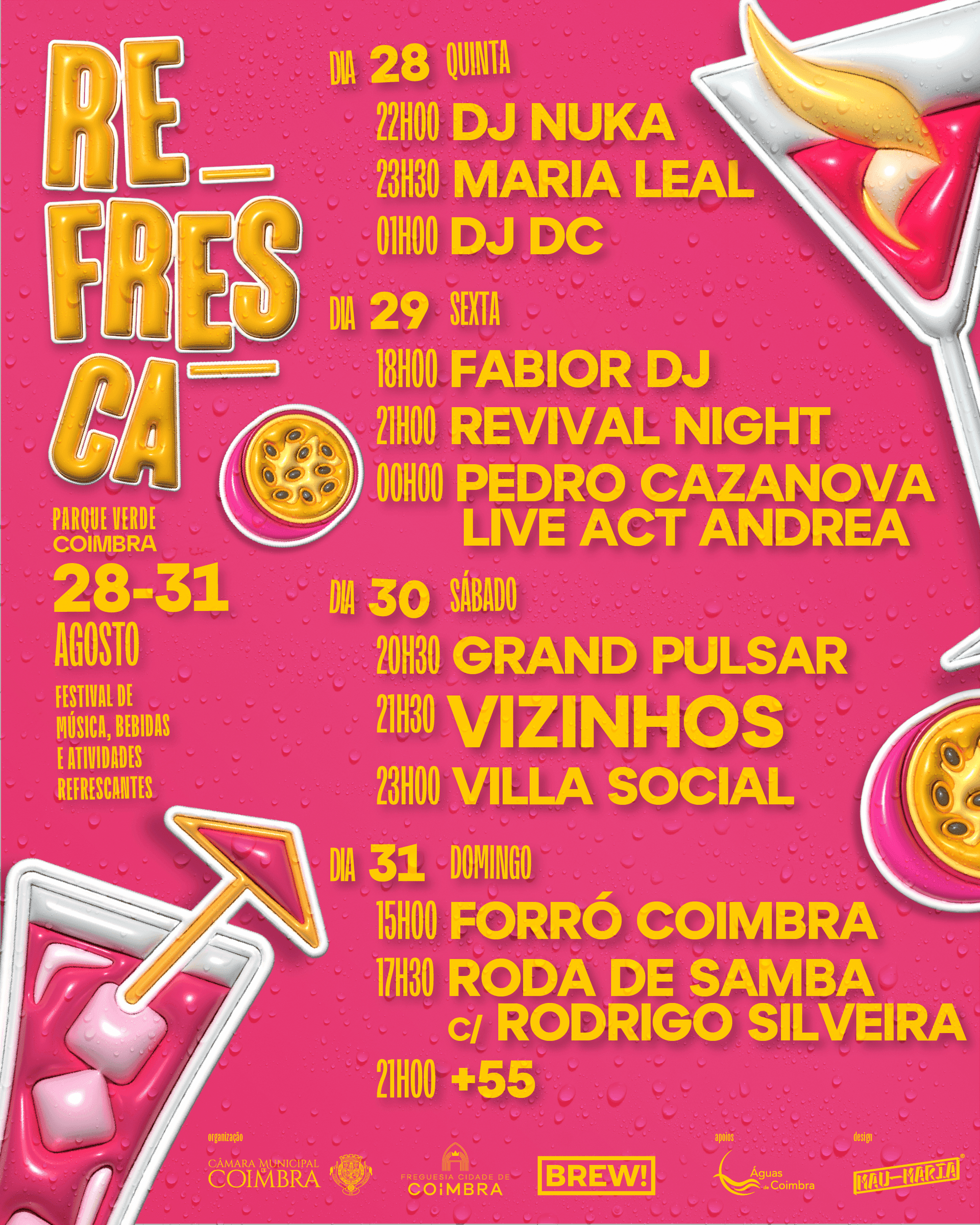 REFRESCA 2025 | Festival de Verão Made in Coimbra | REFRESCA 2025